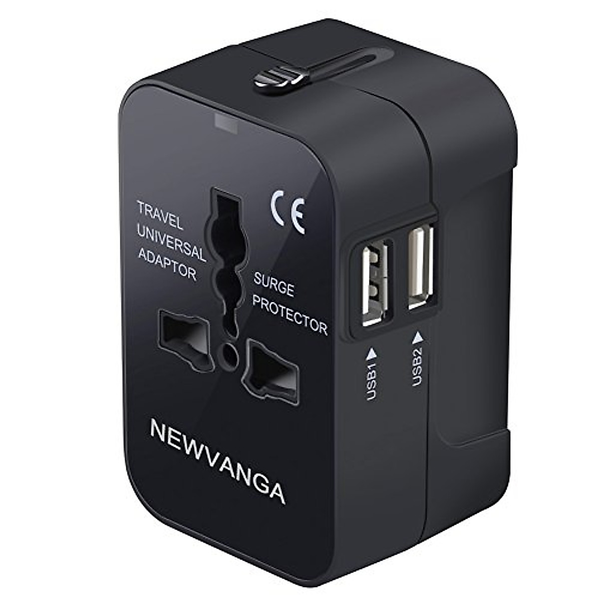 Travel Adapter, Universal All in One Worldwide Travel Adapter Power Converters Wall Charger AC Power Plug Adapter with Dual USB Charging Ports for USA EU UK AUS