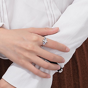 Lam Hub Fong Personalized Mothers Day Gifts Birthstone Rings for Women Mother Daughter Promise Rings for Her Custom Engagement Name Rings for Her Girlfriend Wife (2 Birthstones-4, 5)