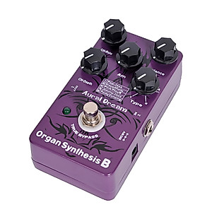 Aural Dream Organ Synthesis B Guitar Effect Pedal includes POP Jazz,Groovy&Funky,Jimmy Jazz and Funky Comping effects with Rotary Horn,Percussion and Chorus Modules,True bypass.