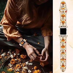 OANGOHW Fall Autumn Thanksgiving Watch Bands Compatible with Watch Band 38mm 40mm 41mm for Women Men