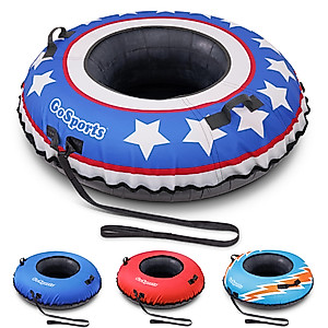 GoSports 44 in Heavy-Duty Winter Snow Tube with Premium Canvas Cover - Commercial Grade Sled - Choose Your Style