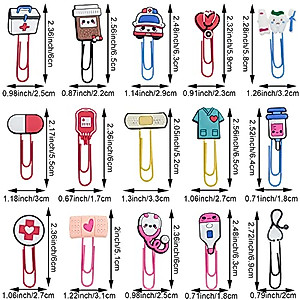 15 PCS Cute Bookmark Cartoon Silicone Bulk Bookmarks Dispenser Bookmark Memo Clip for Girls Student Stationery Nursing Student Essentials