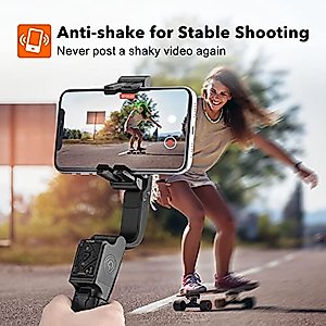 Gimbal Stabilizer for Smartphone, 2 Axis Selfie Stick Tripod with Face Tracking, 360° Rotation, 4 in 1 Portable Phone Tripod w/Extendable Stick for iPhone 14/Android Video Recording hohem iSteady Q