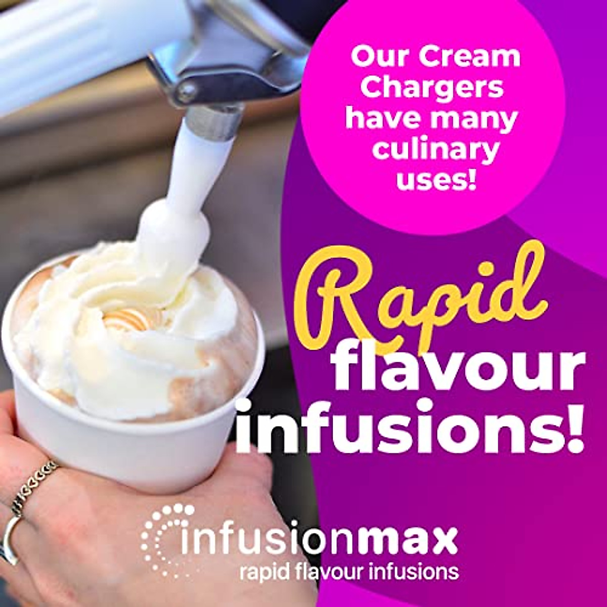 InfusionMax Elite Whipped Cream Chargers 600 packs (24 cartridges x 25 boxes), 9 grams Pure Culinary Gas, Compatible with Standard Whipped Cream Dispensers