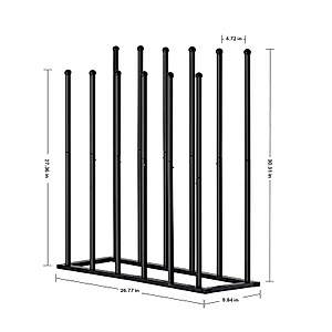 FOUCSSOMEI Tall Boot Rack, Large Size Boot Storage, Boot Organizer for Tall Boots, Boot Rack for Entryway, Metal, Cloest, Patio, Black