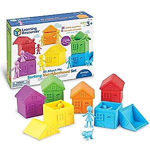 Learning Resources All About Me Sorting Neighborhood - 42 Pieces, Ages 3+ Toddler Social Emotional Toys, Fine Motor & Sorting Skills, Montessori Toys, Preschool Learning Toys,Back to School Gifts