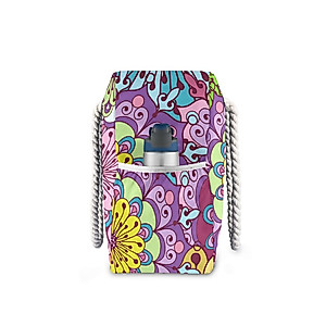 WSSBK Fashion Nylon Beach Shoulder Bag Women's Creative Rope Shopping Bag Mandala Print Big Summer Tote Handbag (Color : A, Size : 52 * 18.5 * 38cm)