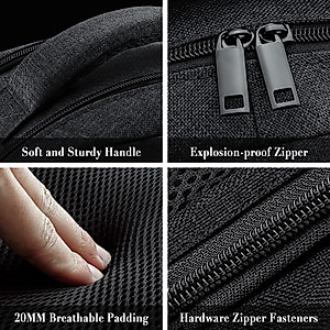 Backpacks for School Teens & Boys,Travel Laptop Backpack for Men with USB Charging Port, Business Anti Theft Durable Computer Bag Gifts for Teens Fits 15.6 Inch Laptop, Black