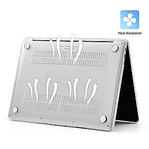 EooCoo Compatible with 2023 2022 M2 MacBook Pro 13 inch Case 2021-2016 Release M1 A2338 A2289 A2251 A2159 A1989 A1706 A1708 Protective Hard Case with Keyboard Cover, Screen Protector - Crystal Clear