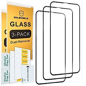 Mr.Shield [3-PACK] Screen Protector For iPhone X/iPhone Xs/iPhone 10 [Japan Tempered Glass] [9H Hardness] [Full Screen Glue Cover] Screen Protector with Lifetime Replacement