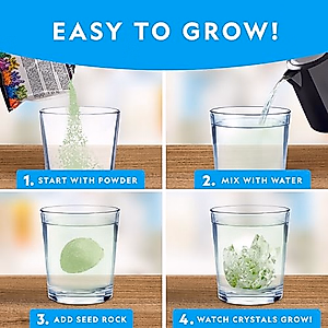 NATIONAL GEOGRAPHIC Giant Glow in The Dark Crystal Growing Kit - Grow Your Own Crystal in Days with This Science Kit for Kids (Amazon Exclusive)