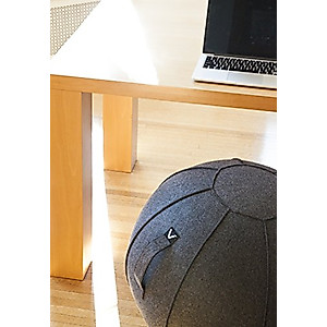 Vivora Luno Exercise Ball Chair, Canvas & Felt for Home Offices, Balance Training, Yoga Ball