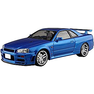 Aoshima 1/24 Scale Initial D Kozo Hoshino Bnr34 Skyline GT-R- Plastic Car Model Building Kit # 57339