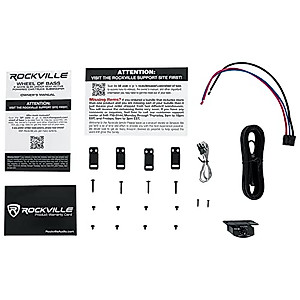 Rockville WHEEL OF BASS 8" Slim Under-Seat Powered Truck/Car Audio Subwoofer Sub