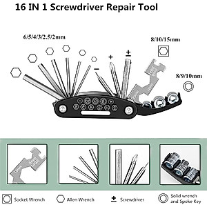Bike Repair Tool Kit, Bicycle Tire Pump, Tire Puncture Repair Kit,Bicycle Multi-Function Tool Kit, Master Link Pliers, Crank Pull Tool, Rubber-Free Tire Patch, Bicycle Essential Bicycle Kit