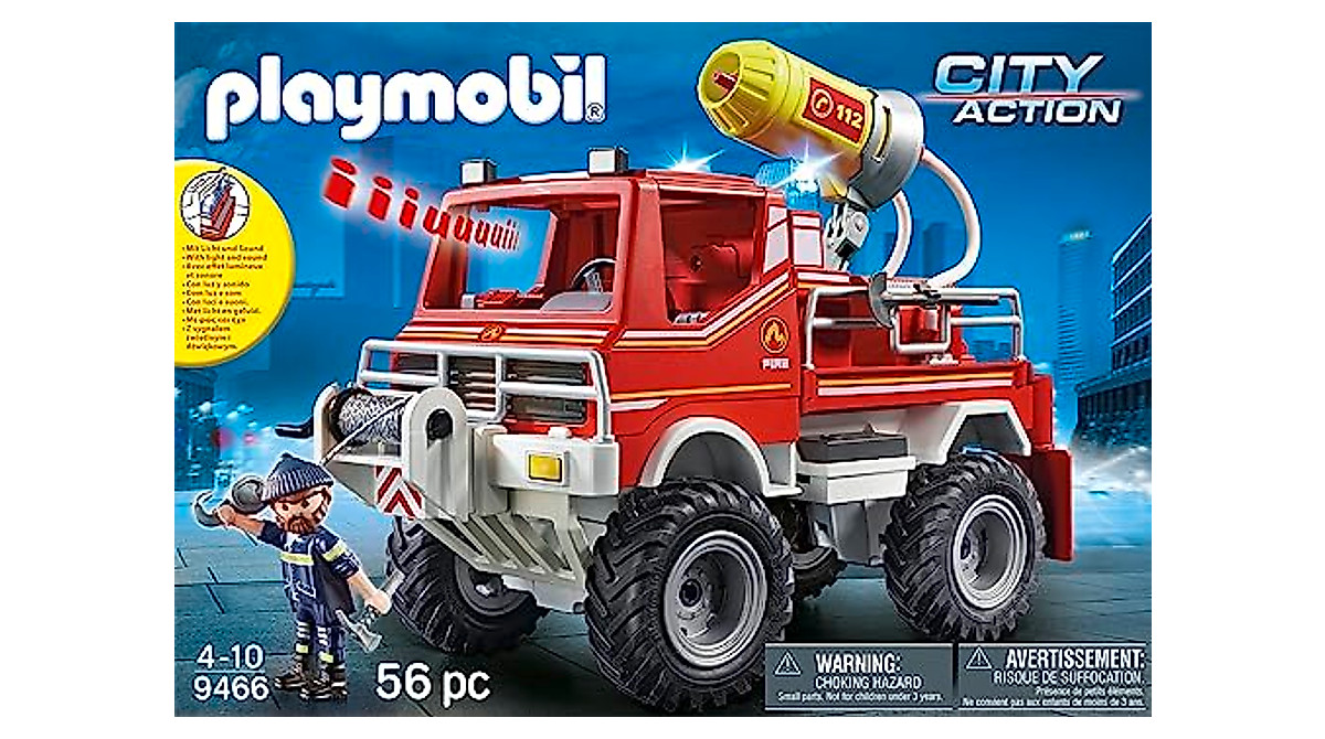 Playmobil Fire Truck - Authentic All-Terrain Firefighting Vehicle