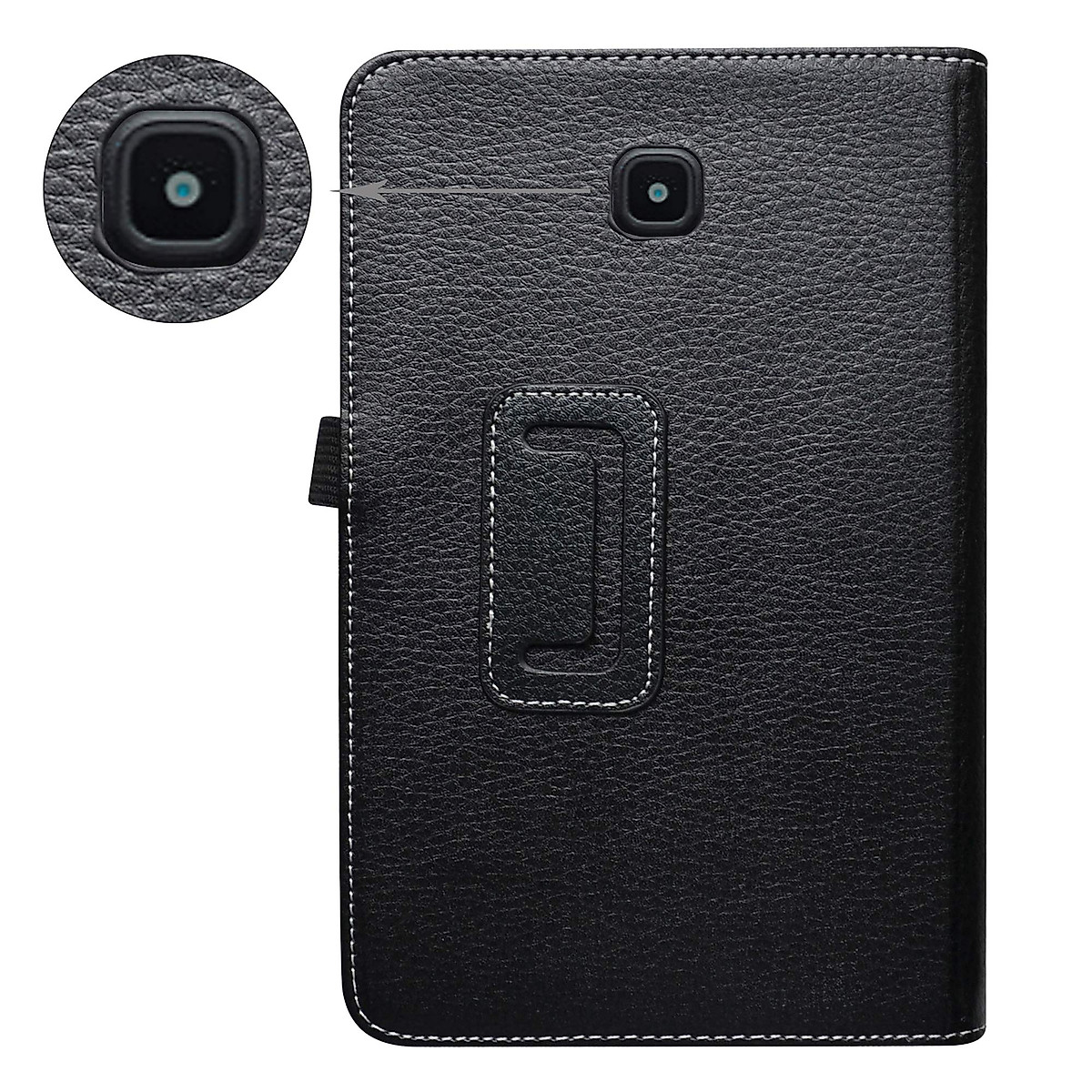 Galaxy Tab A 8.0 2018 Case,Bige PU Leather Folio 2-Folding Stand Cover for Samsung Galaxy Tab A 8.0 2018 Model SM-T387 Verizon/Sprint Tablet (Not fit Tab 8.0 T380 and Other Older Model),Black