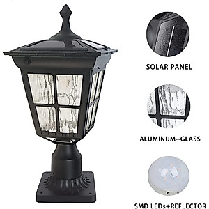 Metal Solar Post Light Fixture,Enhance Your Outdoor Ambiance, The LED