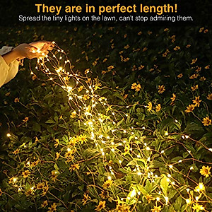 Solar String Lights Outdoor, 2Pack 240LED Total Solar Powered Fairy Lights 8 Modes Garden Copper Wire Waterproof Decoration Lighting for Tree Patio Christmas Camping Wedding Party(Warm White)
