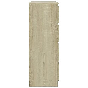 SEASD Sideboards and Buffets Cabinet with Storage Decor Sonoma Oak 23.6"x13.8"x38.8" Chipboard