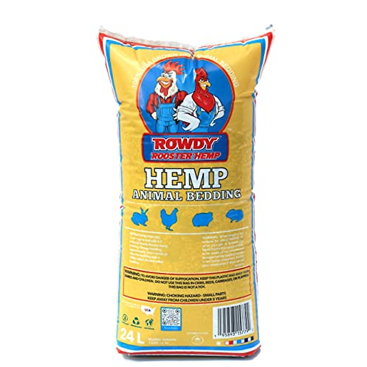 24 L Rowdy Rooster Hemp Animal Bedding