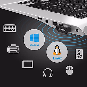 Edimax Bluetooth Adapter for PC, BT 5.0 EDR Nano USB Dongle, Fast Transfer, Bluetooth Headphones Headset Speakers Keyboard Mouse, Win 10/11 Plug-n-Play, Linux/Mint 21 Plug-n-Play, BT-8500