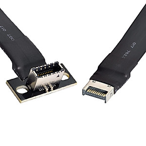 Cablecc USB 3.1 Front Panel IDC Header Male to Female Type-E M-F Motherboard Extension Data Cable 50cm