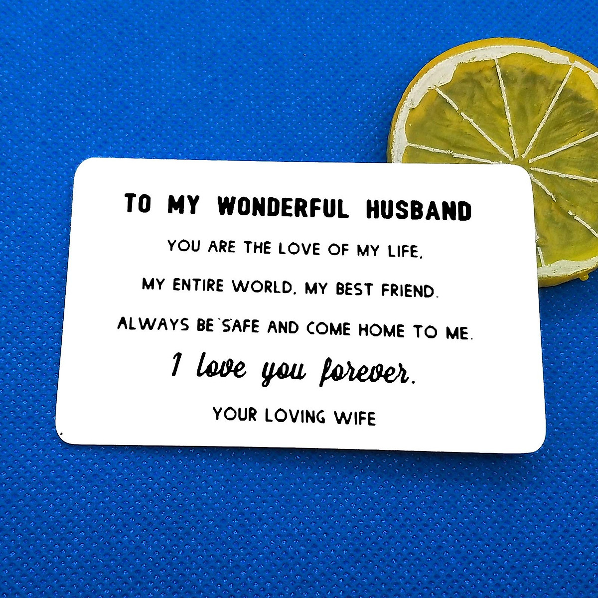 Engraved Wallet Insert Card for Husband Wedding Gifts from Wife I Love You Wallet Card for Men Valentines for Husband Christmas Birthday Gifts for Husband Him, Always be safe and come home to me