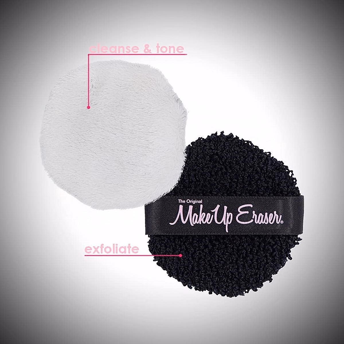 MakeUp Eraser Puff 5pc Set, Reusable and Machine Washable Rounds, Laundry Bag Included,5 Count (Pack of 1)