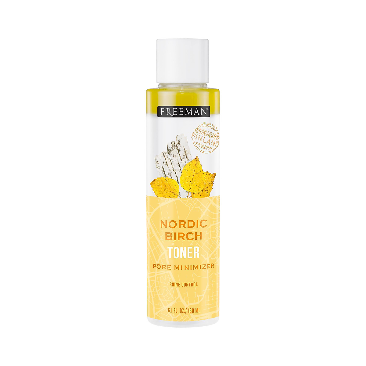 Freeman Exotic Blends Shine Control Nordic Birch Toner, Pore Minimizing Face Toner, Removes Makeup and Dirt, 6.1 fl.oz./180 mL Bottle