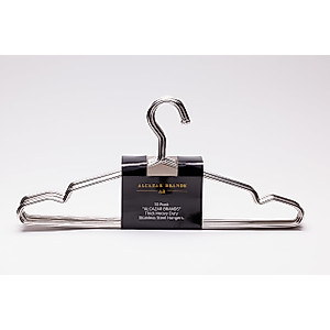 Alcazar Brands Heavy Duty Silver Metal Hangers 10 pcs New