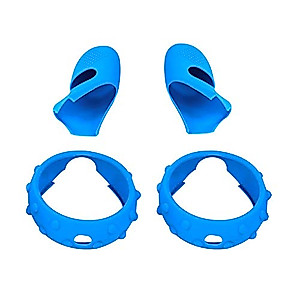 RINAMK 1 Pair Silicone Protective Dust Protective Ring Replacement for Controller for Oculus Oculus Quest/Rift S VR Controller, Blue