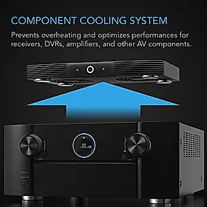 AC Infinity AIRCOM S7, Quiet Cooling Fan System 12" Top-Exhaust for Receivers, Amps, DVR, AV Cabinet Components