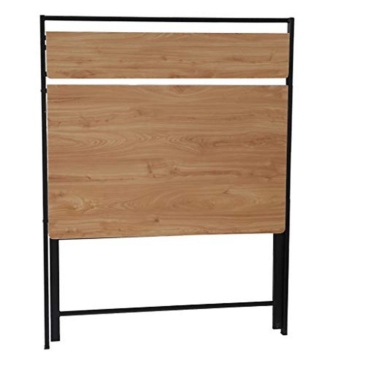 US Stock Folding Study Desk for Small Space Home Office Desk Simple Laptop Writing Table Folding Computer Desk Small Space Saving Portable Corner Desk with Storage Shelf (Khaki)