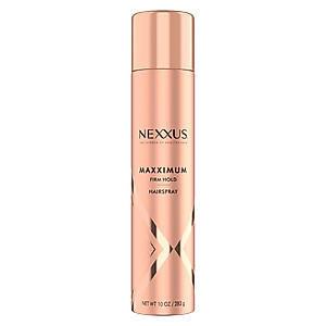 Nexxus Maximum Hold Finishing Hair Spray, for Control, Hold Hairspray for Women Hair Styling, Pink, 10 oz