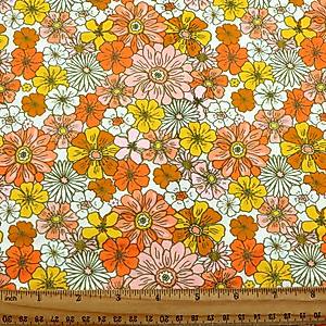 David accessories Double Brushed Poly Knit Fabric Fruit Pattern Printing Fabric 4 Way Stretch Spandex Knitting Fabric DBP Fabric by The Yard for Clothes Dress (C)