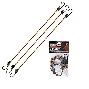 Keeper - 24” Bungee Cord, 3 Pack - UV and Weather-Resistant