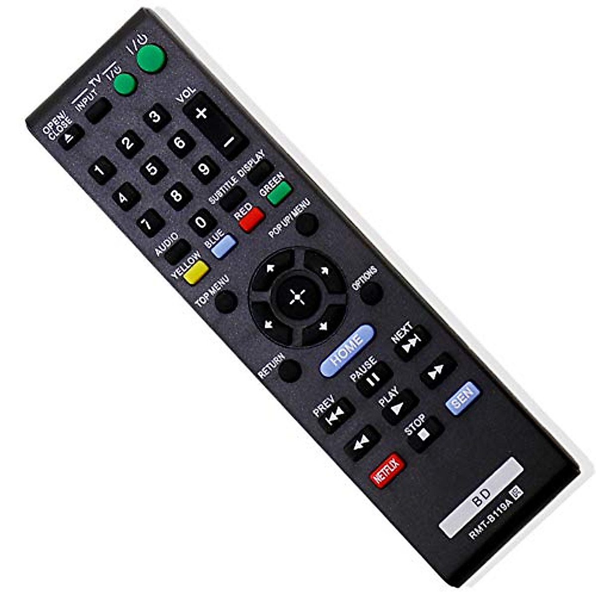 New Replaced Remote RMT-B119A fit for Sony BDP-BX110 BDP-BX310 BDP-BX510 BDP-BX59 BDP-S1100 BDP-S3100 BDP-S390 BDP-S5100 BDP-S590 BDPBX39 BDPBX59 BDPS390 BDPS390WM BDPS590 BLU-RAY DISC Player