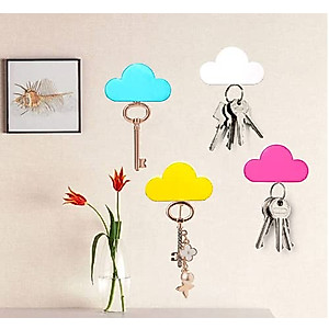 JQYXSS Creative Novelty Cute Cloud Shape Magnetic Magnets Key Holder,Used to Save Keys, Home Decoration, or as a Gift to Friends and Relatives