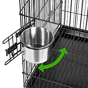 Yaheetech 59-Inch Rolling Standing Medium Dome Open Top Bird Cage for Parrots Cockatiels Sun Conures Parakeets Lovebirds Budgies Finches Canary Pet Bird Cage with Removable Stand