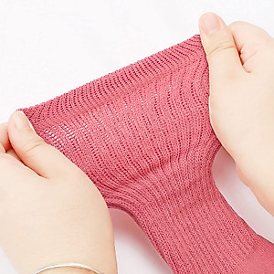 KEREDA Little Kids Girls Slouch Crew Socks Toddler Cotton Dress Sock 1-3 T Multicolor