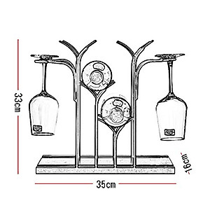OMOONS Solid Wine Rack Goblet Rack Hanging Wine Glass Rack European Goblet Upside Down Rack