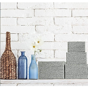 LA JOLIE MUSE Storage Baskets Set 4 for Bathroom and Magazine Rack Storage Basket