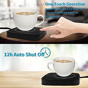 Coffee Cup Warmer for Desk, Smart Coffee Mug Warmer for Desk Home Office Use with 3 Temperature Setting, Beverage Warmer Candle Warmer for Tea, Water, Milk, Coffee Mug Warmer, Coffee Heating Plate