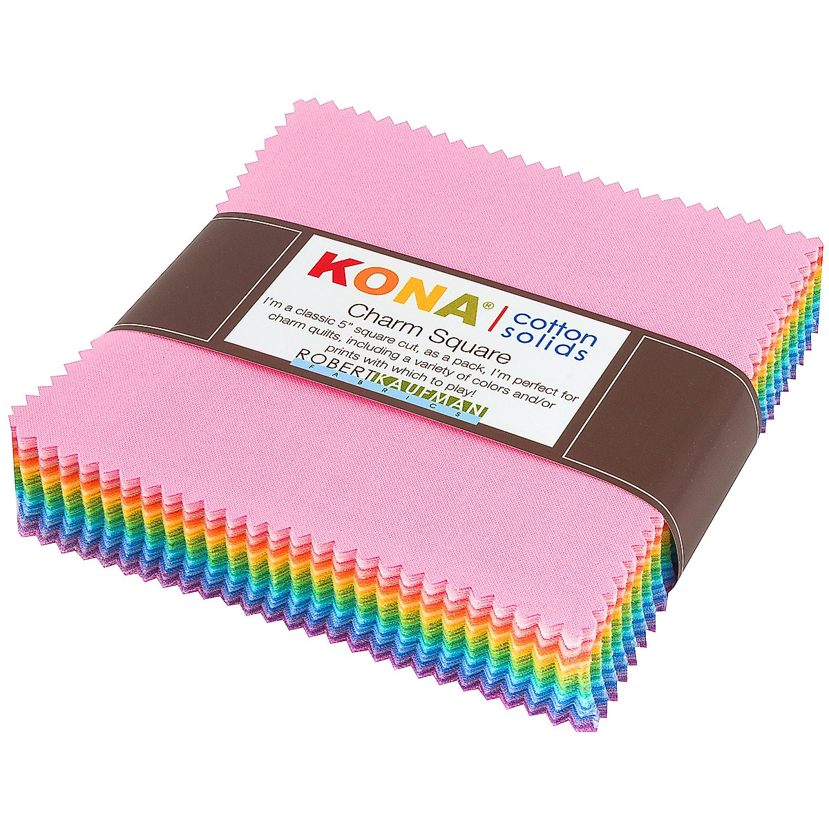 Kona Cotton Solids Pastel Charm Square 85 5-inch Squares Charm Pack Robert Kaufman CHS-692-85