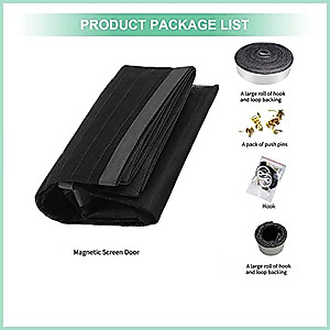 Magnetic Screen Door, Screen Size 39x94in/100x240cm(Width*Height) Durable Mesh Curtain Sliding Door Mesh with Full Frame-Brown