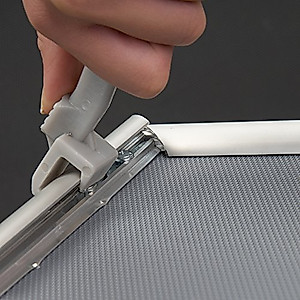 M&T Displays Security Snap Poster Frame 1" Aluminum Profile, Front Loading, Picture, Photo, Document, Certificate, Sign Holder, Mitered Corner, Anti Glare Cover (Silver, 24x36 inch)