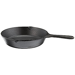 Lodge L8DOLKPLT Cast Iron Dutch Oven with Dual Handles, Pre-Seasoned, 5-Quart & L5SK3 Pre-Seasoned Cast-Iron 8-Inch Skillet