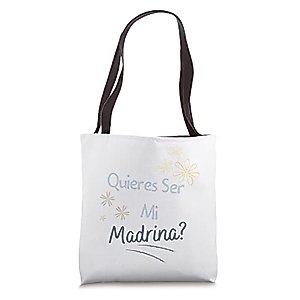Quieres ser mi madrina de bautizo mexican spanish Tia Family Tote Bag