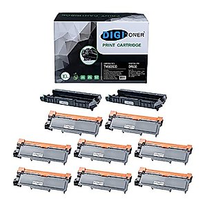 TonerPlusUSA Compatible Toner Cartridge and Drum Unit Set Replacement for Brother TN660 TN630 DR630 High Yield for DCP-L2540DW/HL-L2300D/L2360DW/MFC-L2680W/L2685DW Black (2DR630+ 8TN660, [2+8] Pack)